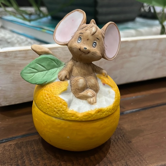 Accents | Vintage Ceramic Mouse Trinket Box | Poshmark